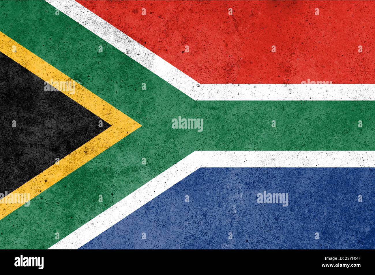 Flag of South Africa Republica painted on the concrete wall Stock Photo ...