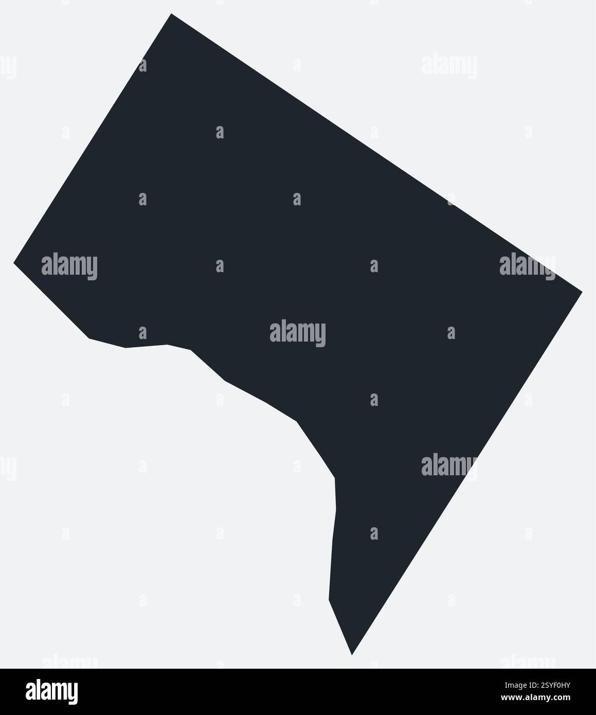 District of Columbia map. Just a simple border map. Shape of the state ...