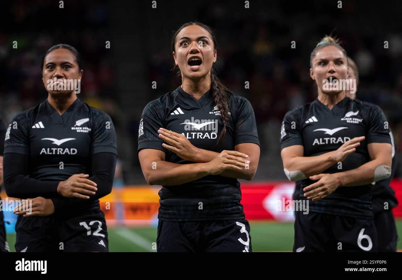 Vancouver, Canada. 23rd Feb, 2025. New Zealand's Stacey Waaka performs ...
