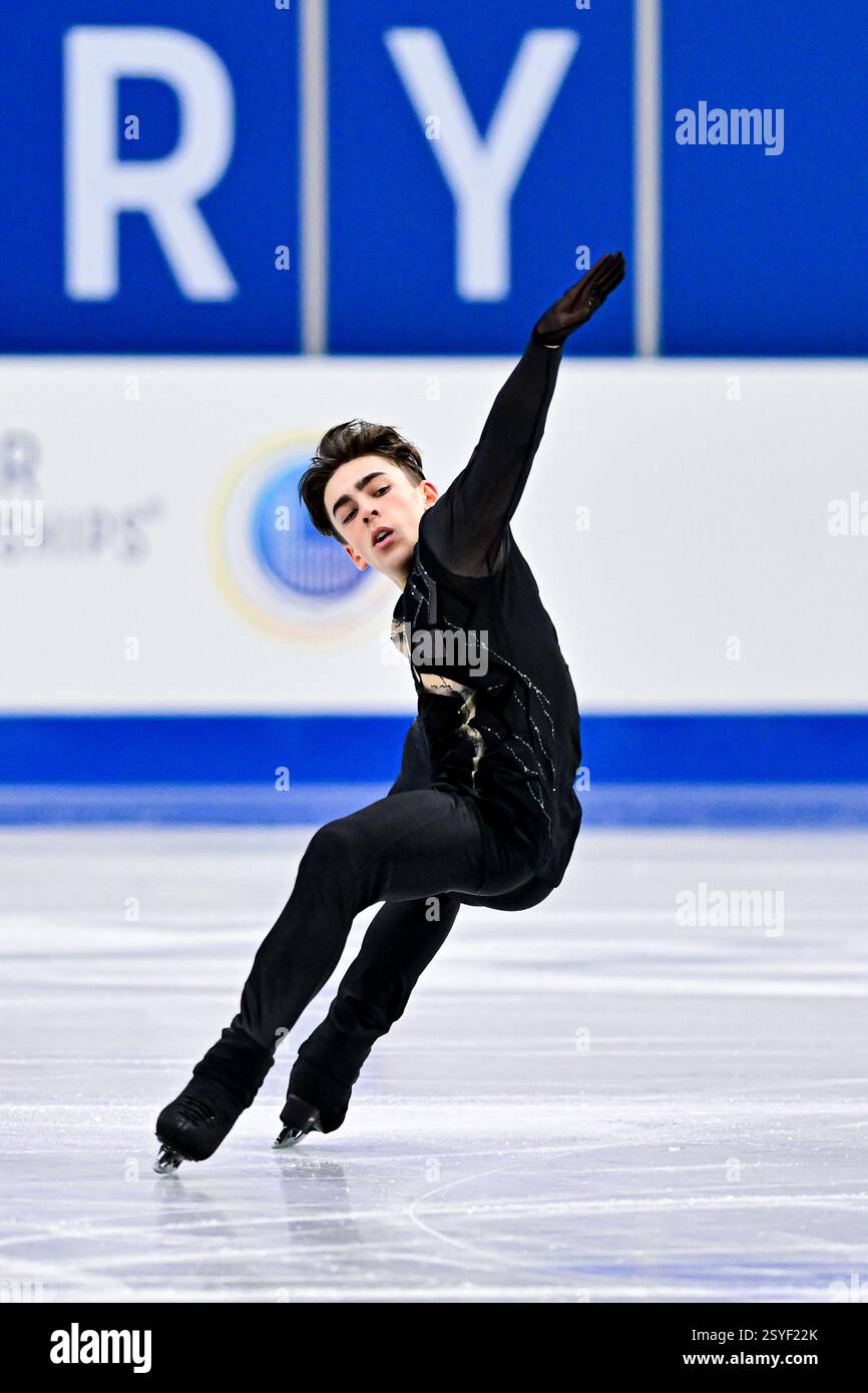 Arlet LEVANDI (EST), during Junior Men Free Skating, at the ISU World ...