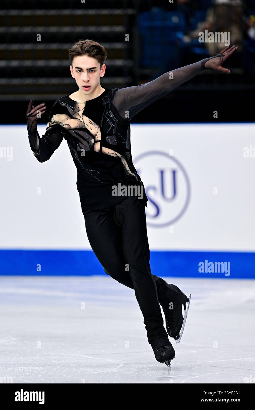 Arlet LEVANDI (EST), during Junior Men Free Skating, at the ISU World ...