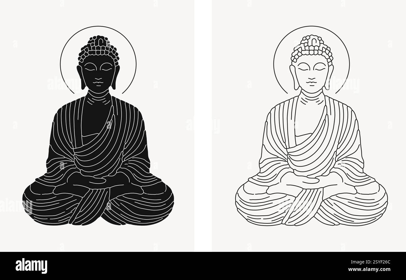 Buddha Silhouette illustration, element. Buddha Purnima, Vesak Day ...