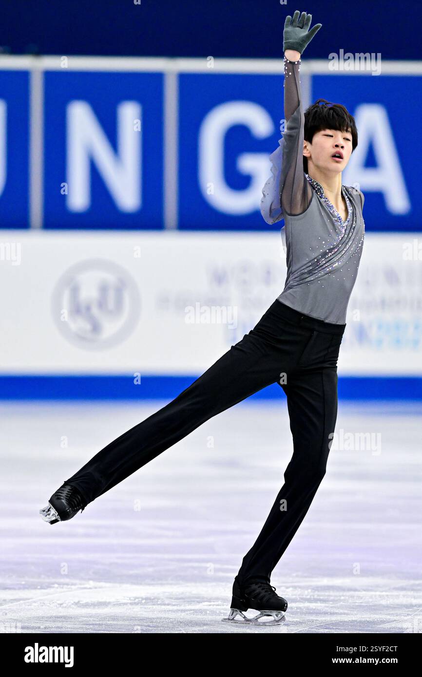 Jaekeun LEE (KOR), during Junior Men Free Skating, at the ISU World ...