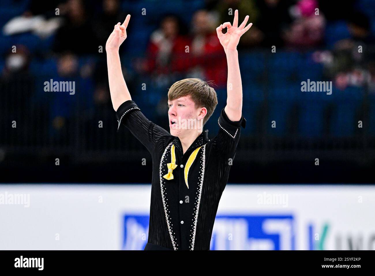 Genrikh GARTUNG (GER), during Junior Men Free Skating, at the ISU World ...