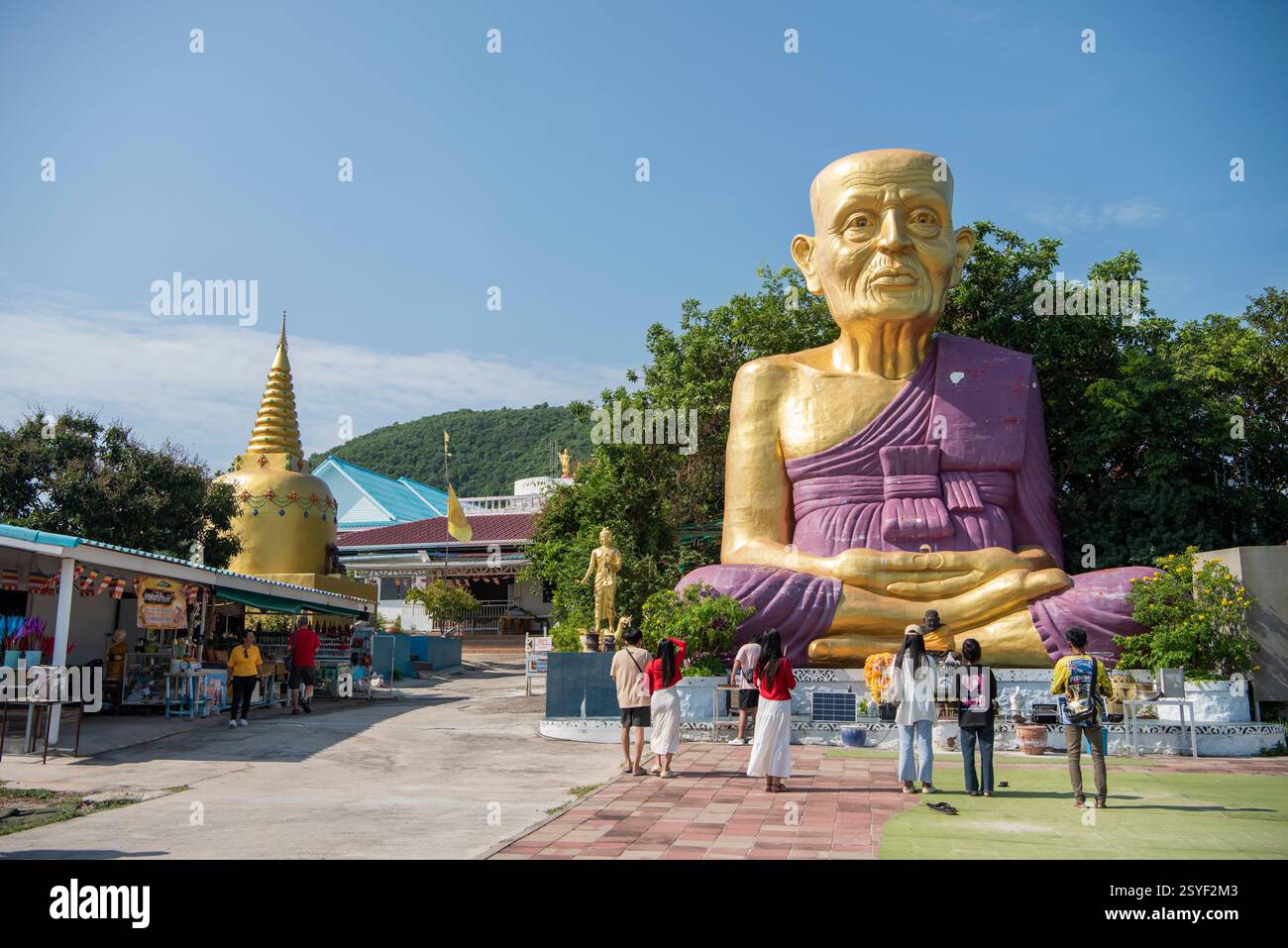 the Big Buddha Statue Temple on Ko Lan Island near the City of Pattaya ...