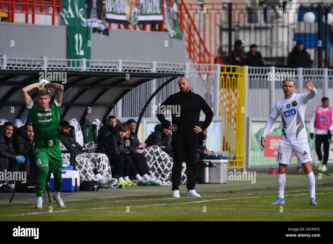 Kyiv,Ukraine February 28, 2025 The head coach of the Polissya Imad ...