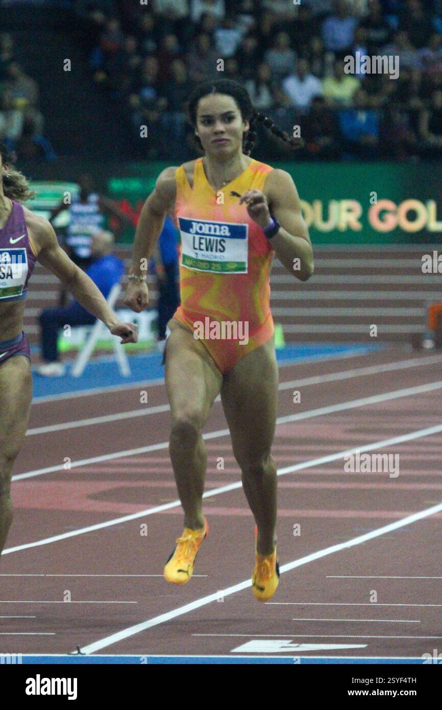 Madrid, Spain, 28th February, 2025: The athlete, Torrie Lewis in the ...