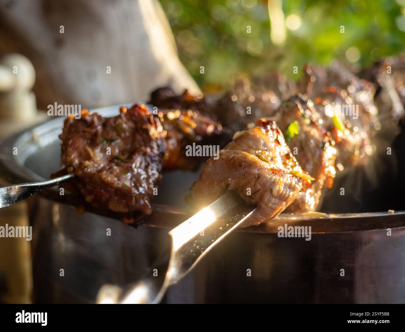 Skewer close up hi-res stock photography and images - Alamy