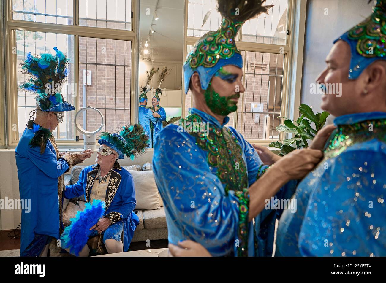 Sydney, Australia. 27th Feb, 2025. Members of the Peacock Mormons group ...