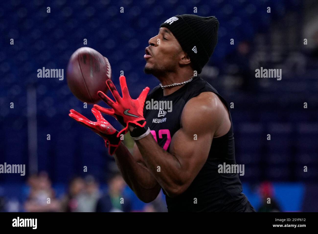 Florida State defensive back Azareye'h Thomas runs a drill at the NFL ...