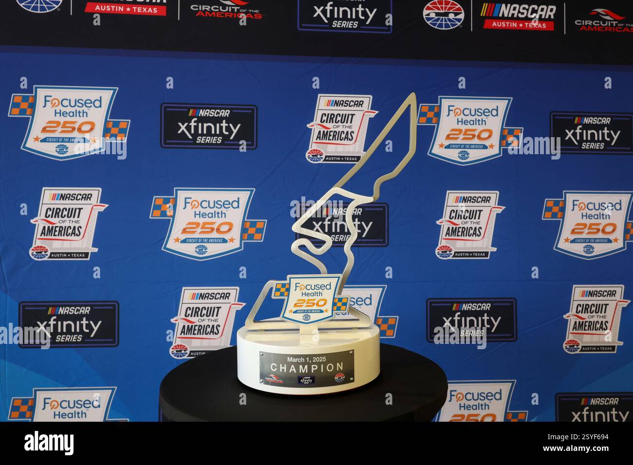 AUSTIN, TX - FEBRUARY 28: The Championship Trophy on display ahead of ...