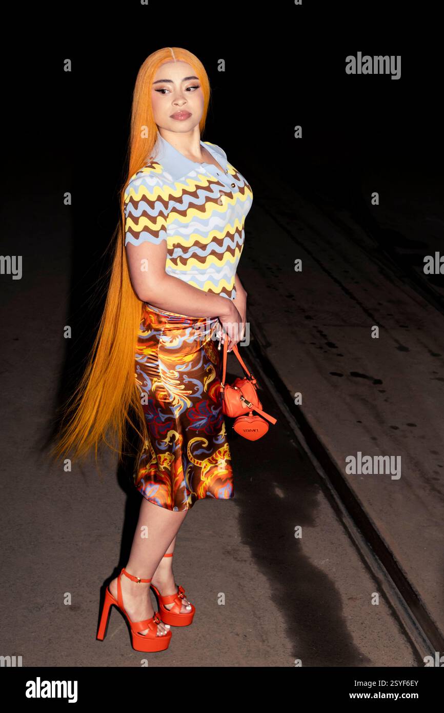 Ice Spice Milano Fashion Week - Women F/W 25-26 Versace fashion show ...