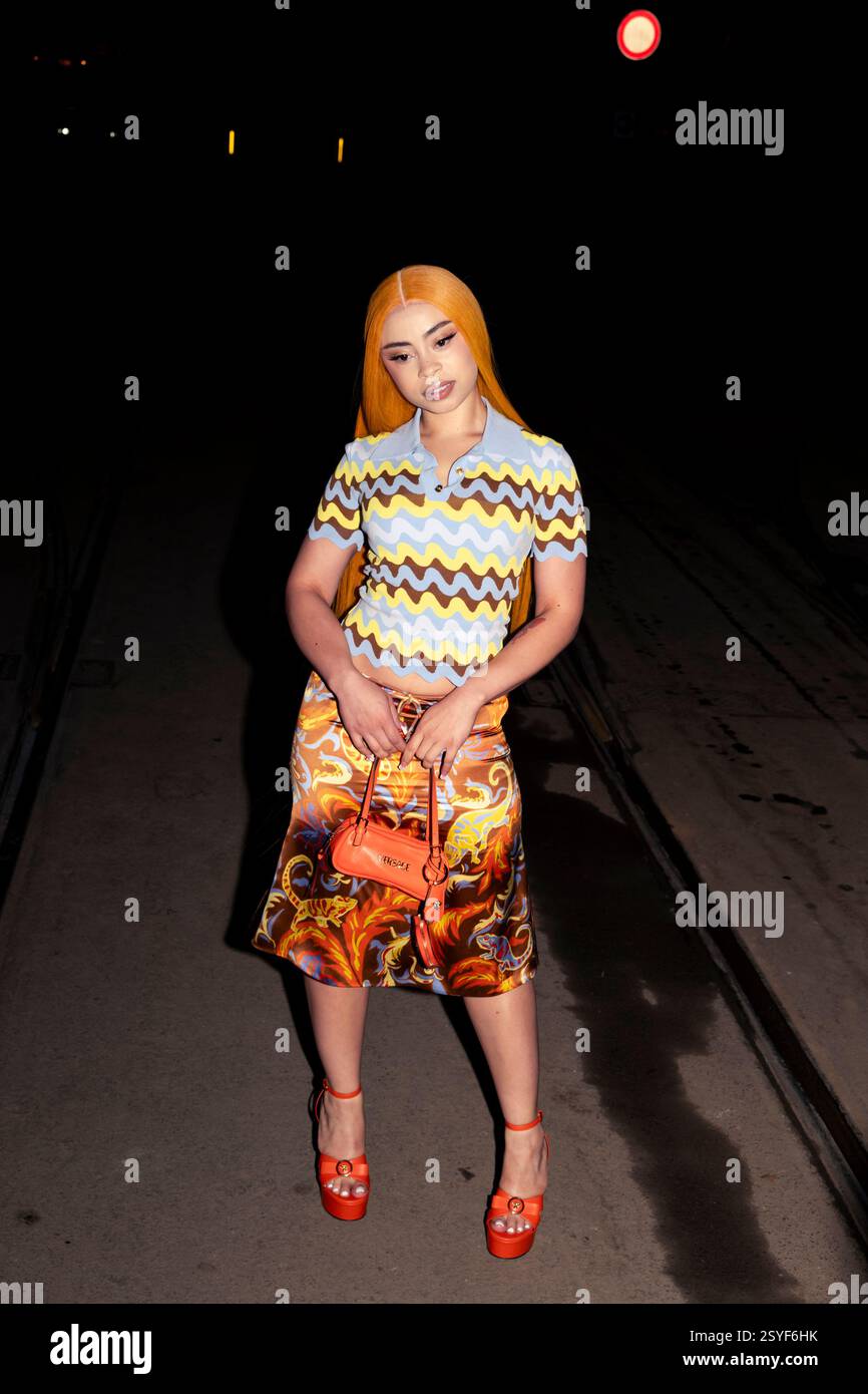 Ice Spice Milano Fashion Week - Women F/W 25-26 Versace fashion show ...