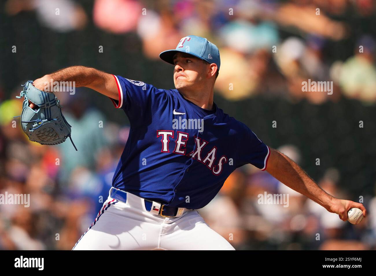 Texas Rangers starting pitcher Cody Bradford throws against the Chicago ...