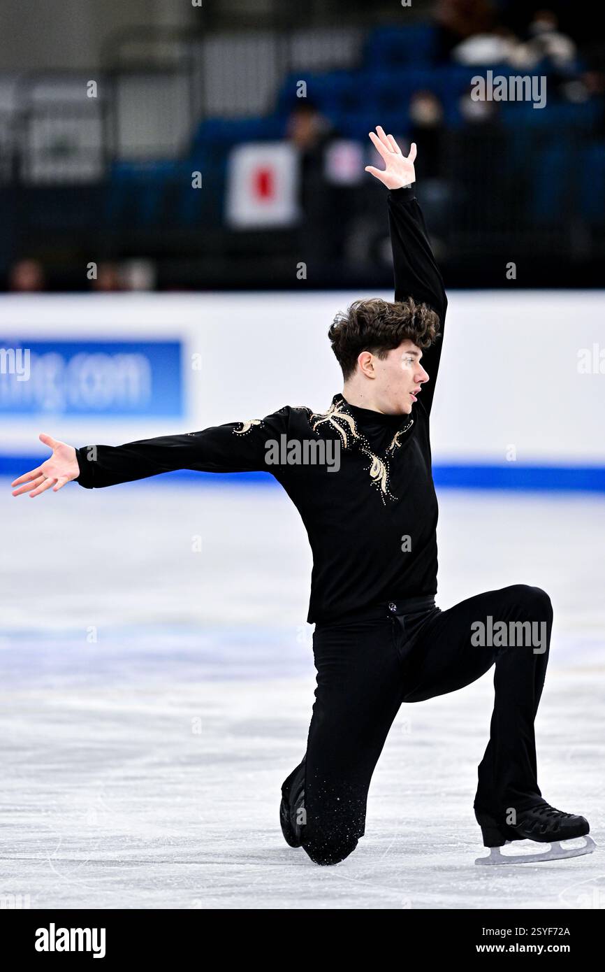 Adam HAGARA (SVK), during Junior Men Free Skating, at the ISU World ...