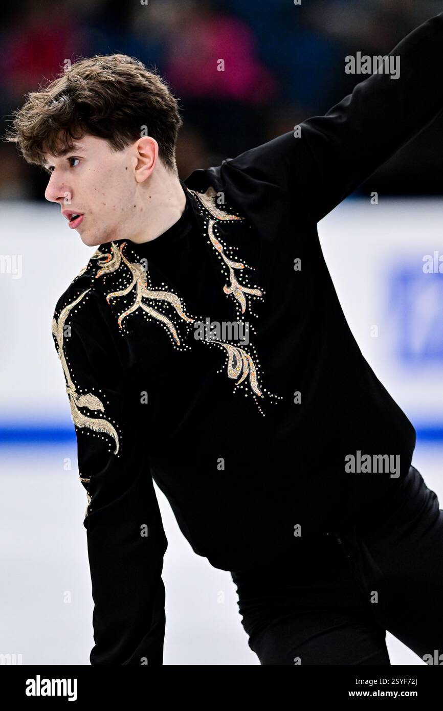 Adam HAGARA (SVK), during Junior Men Free Skating, at the ISU World ...