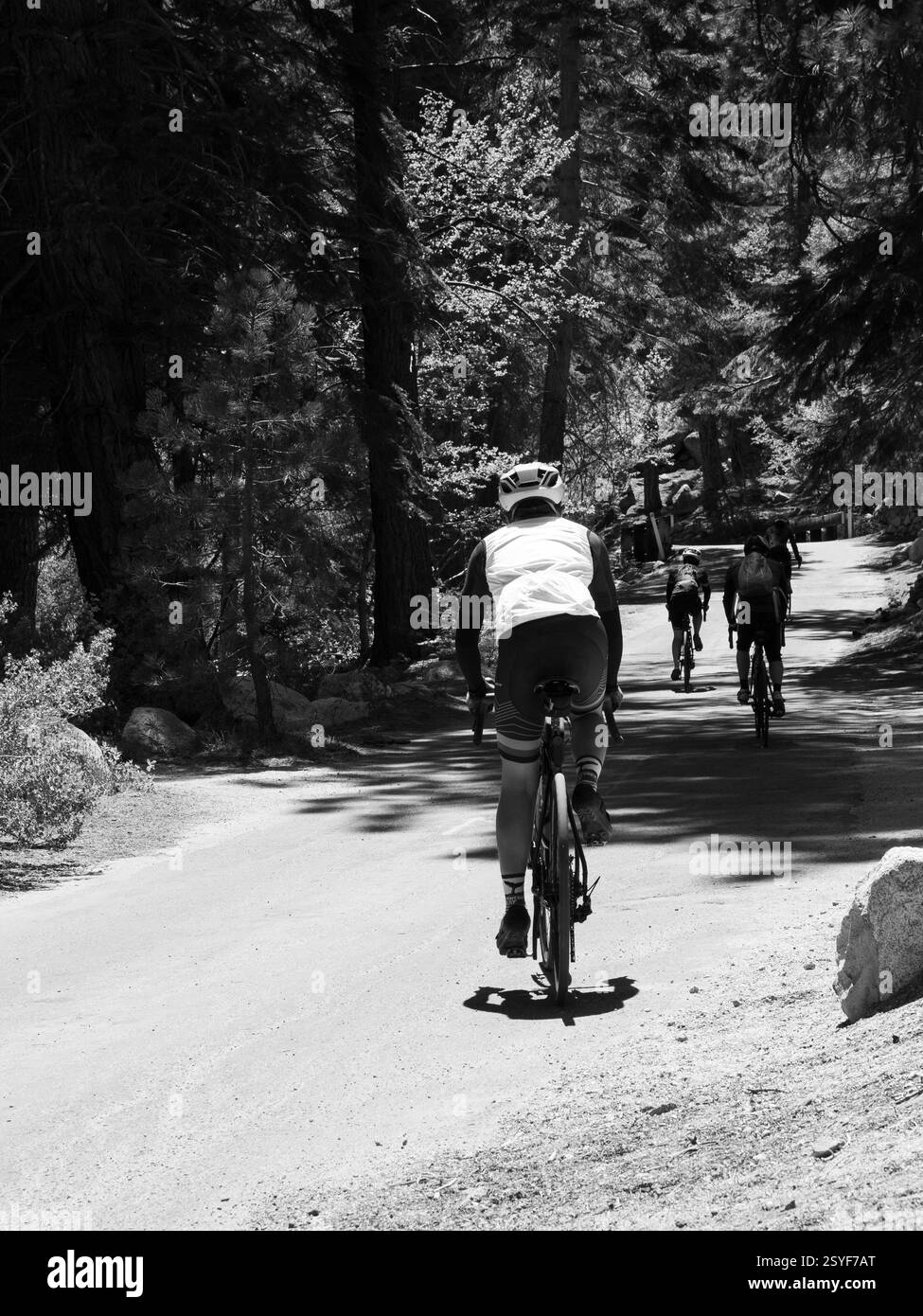 Mountain bike competition Black and White Stock Photos & Images - Alamy