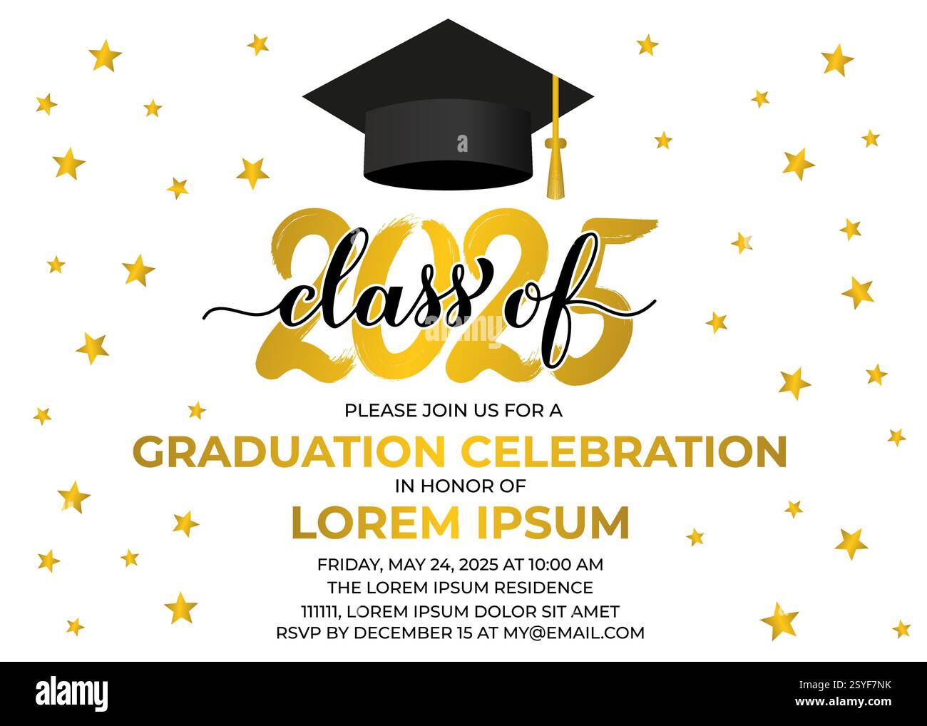 Graduation party invitation card template. Graduation celebration ...