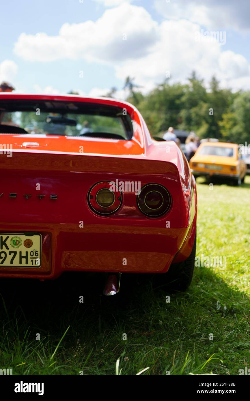 Iserlohn Gruermannscheide, NRW, Germany. 13th of July 2024. Red Targa ...