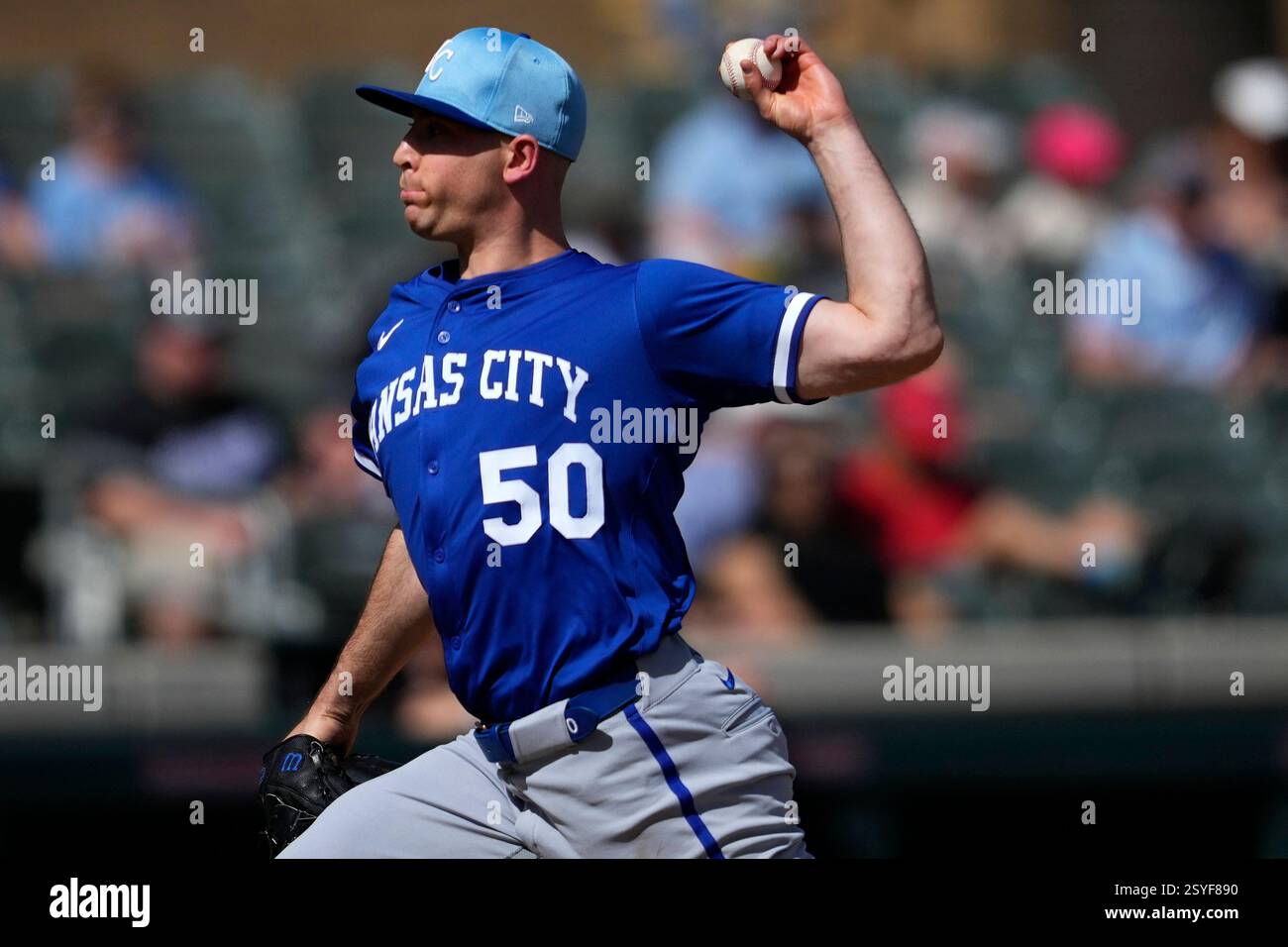 Kansas City Royals pitcher Kris Bubic throws against the Arizona ...