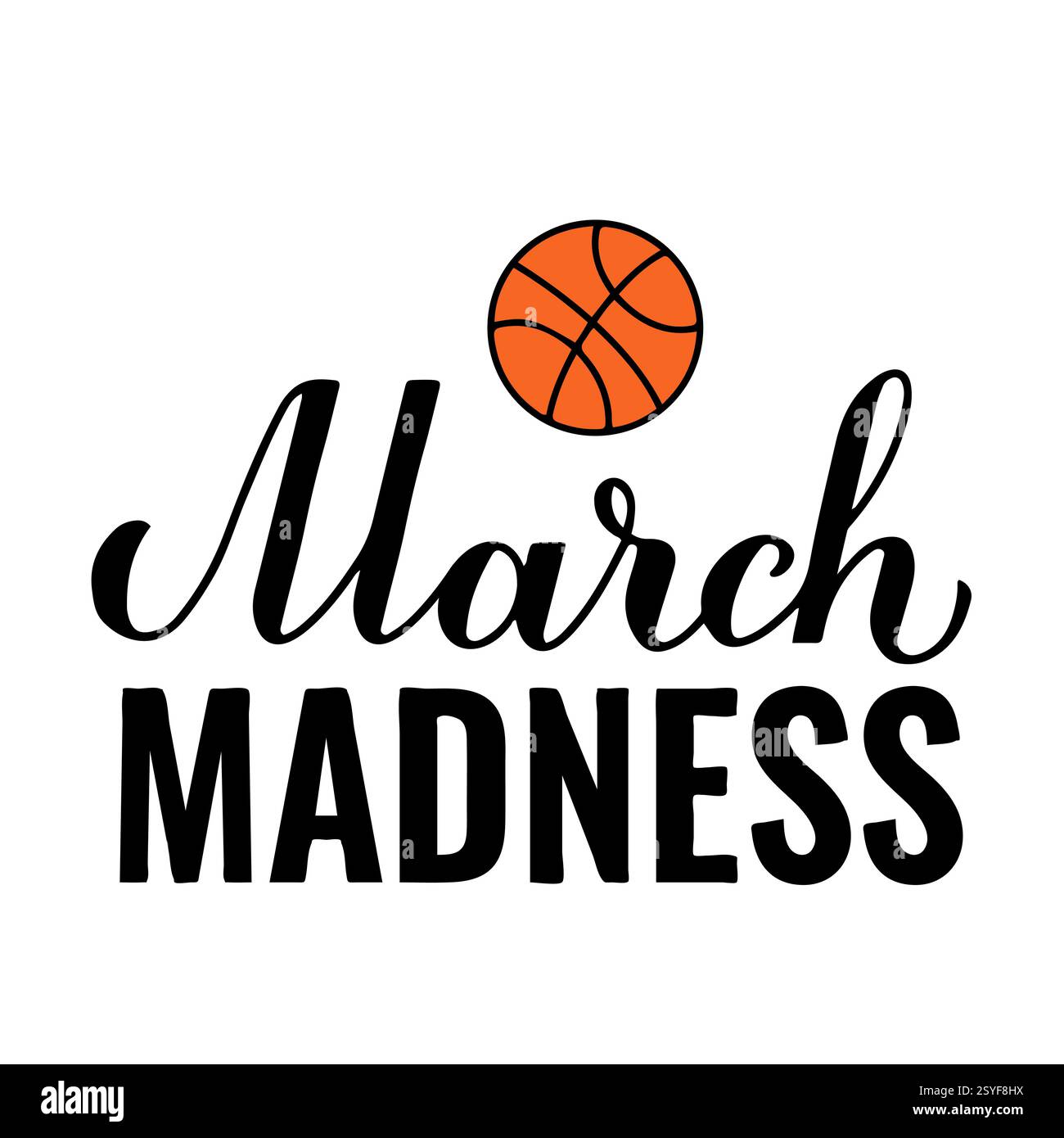 March Madness lettering. Annual basketball tournament. Vector template ...