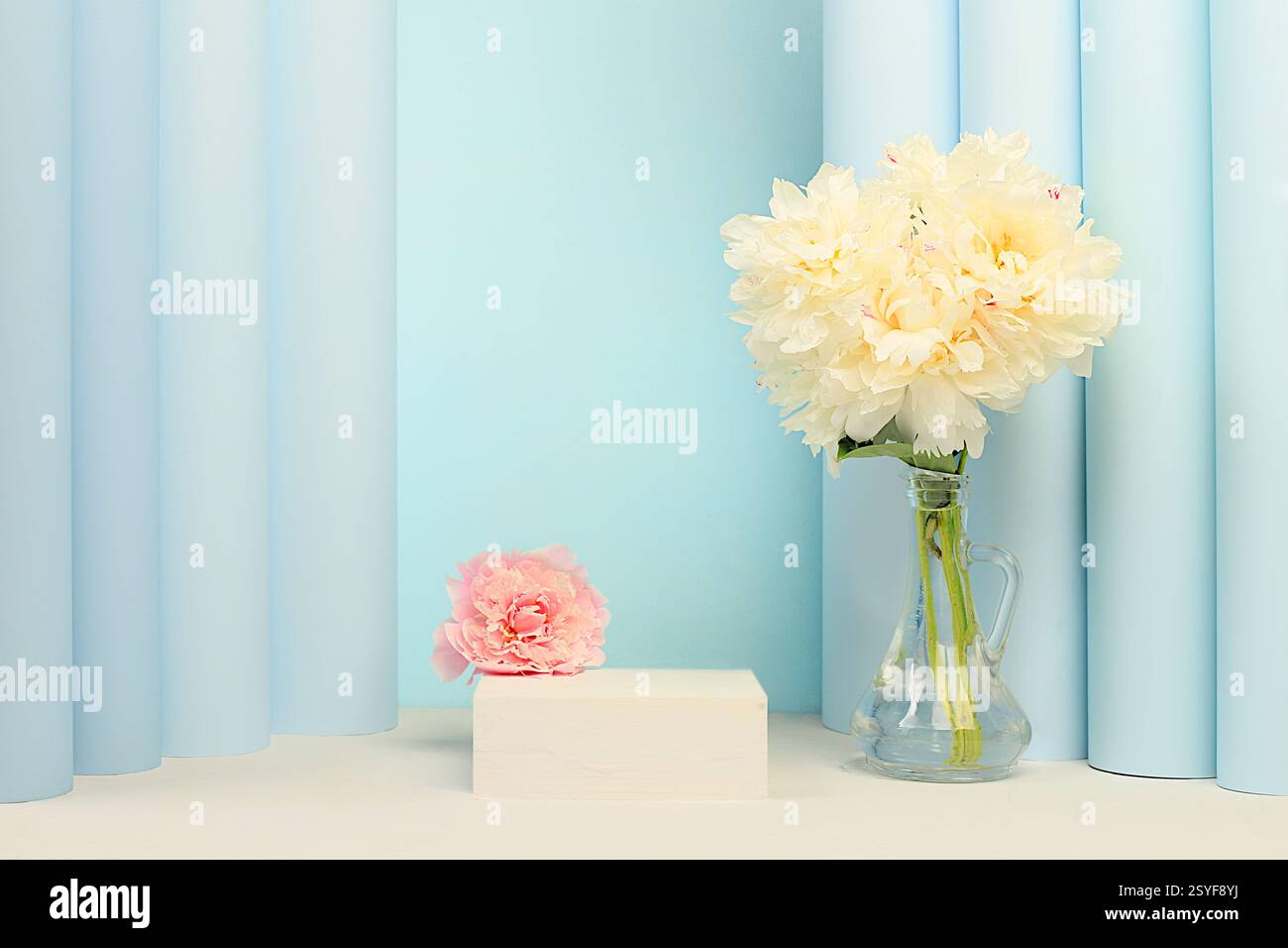 Stage for demonstrating product and business concept. Minimal ...