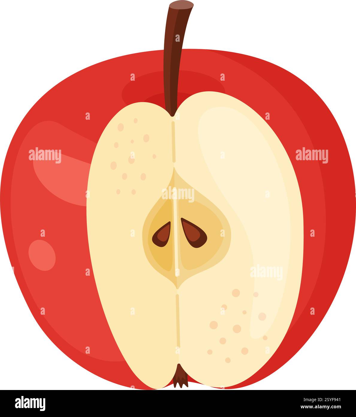 Fresh red apple with cut out segment, fresh garden fruit. Cut apple ...