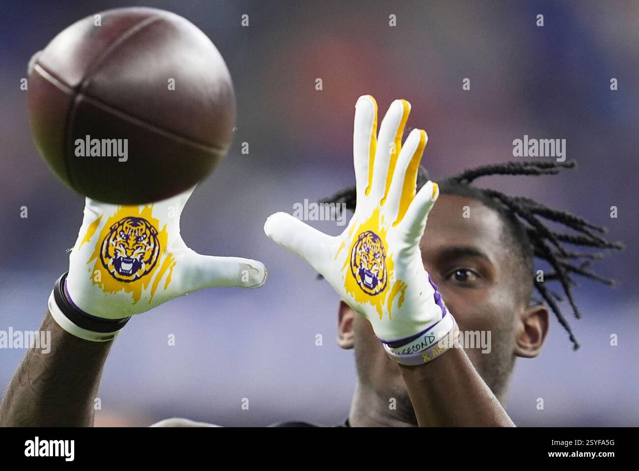 LSU defensive back Zy Alexander runs a drill at the NFL football ...