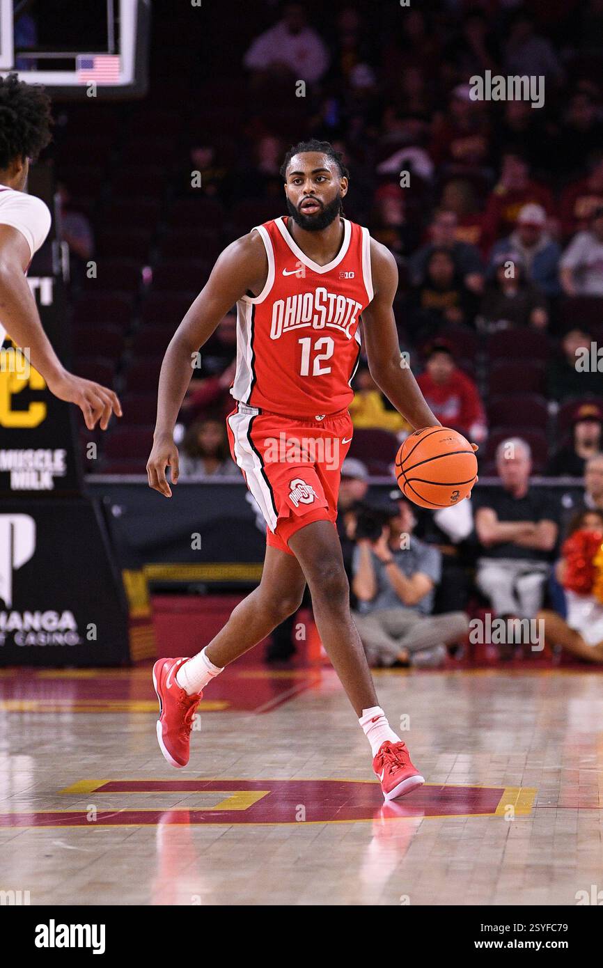 LOS ANGELES, CA - FEBRUARY 26: Ohio State Buckeyes guard Evan Mahaffey ...