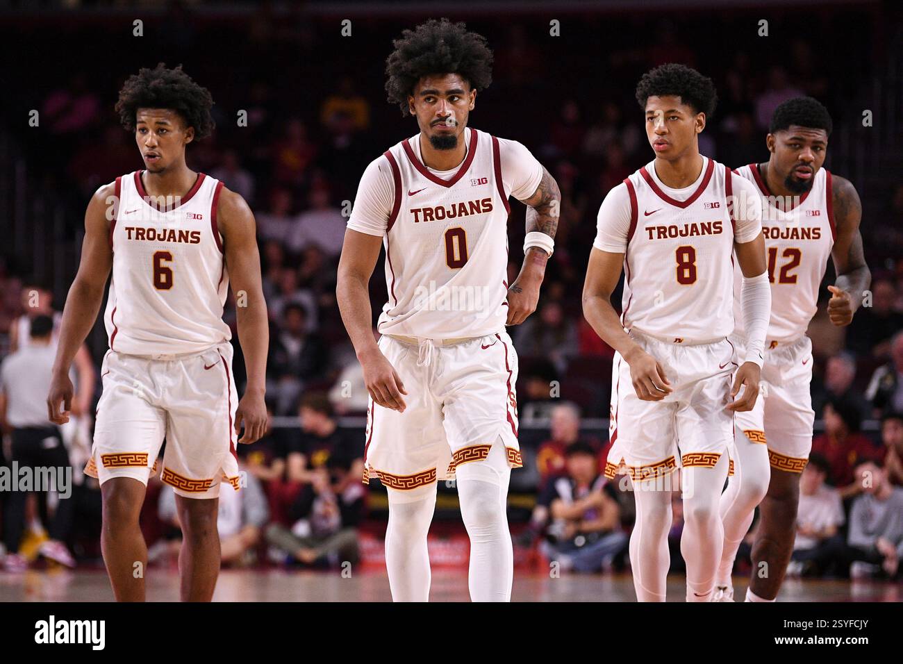 LOS ANGELES, CA - FEBRUARY 26: USC Trojans guard Wesley Yates III (6 ...