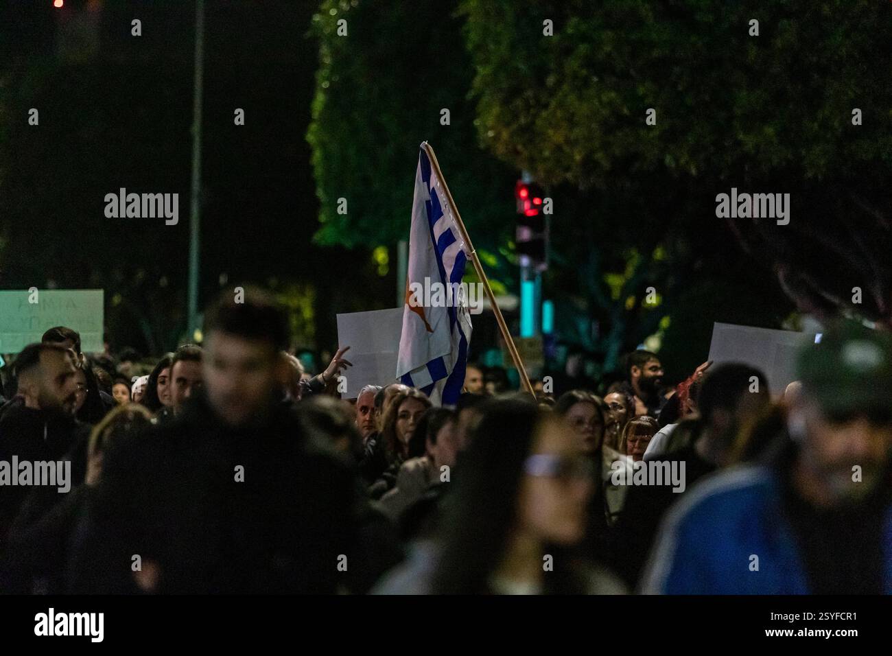 February 28, 2025, Limassol, Limassol, Cyprus: Flags of Greece and ...
