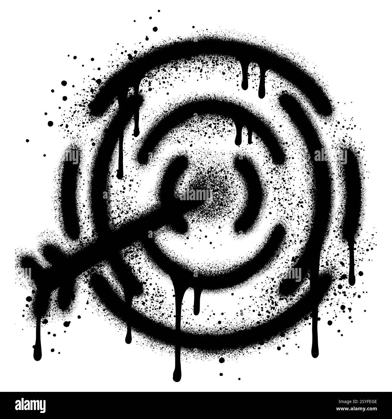 Target and arrow icon in graffiti style for business and advertising ...