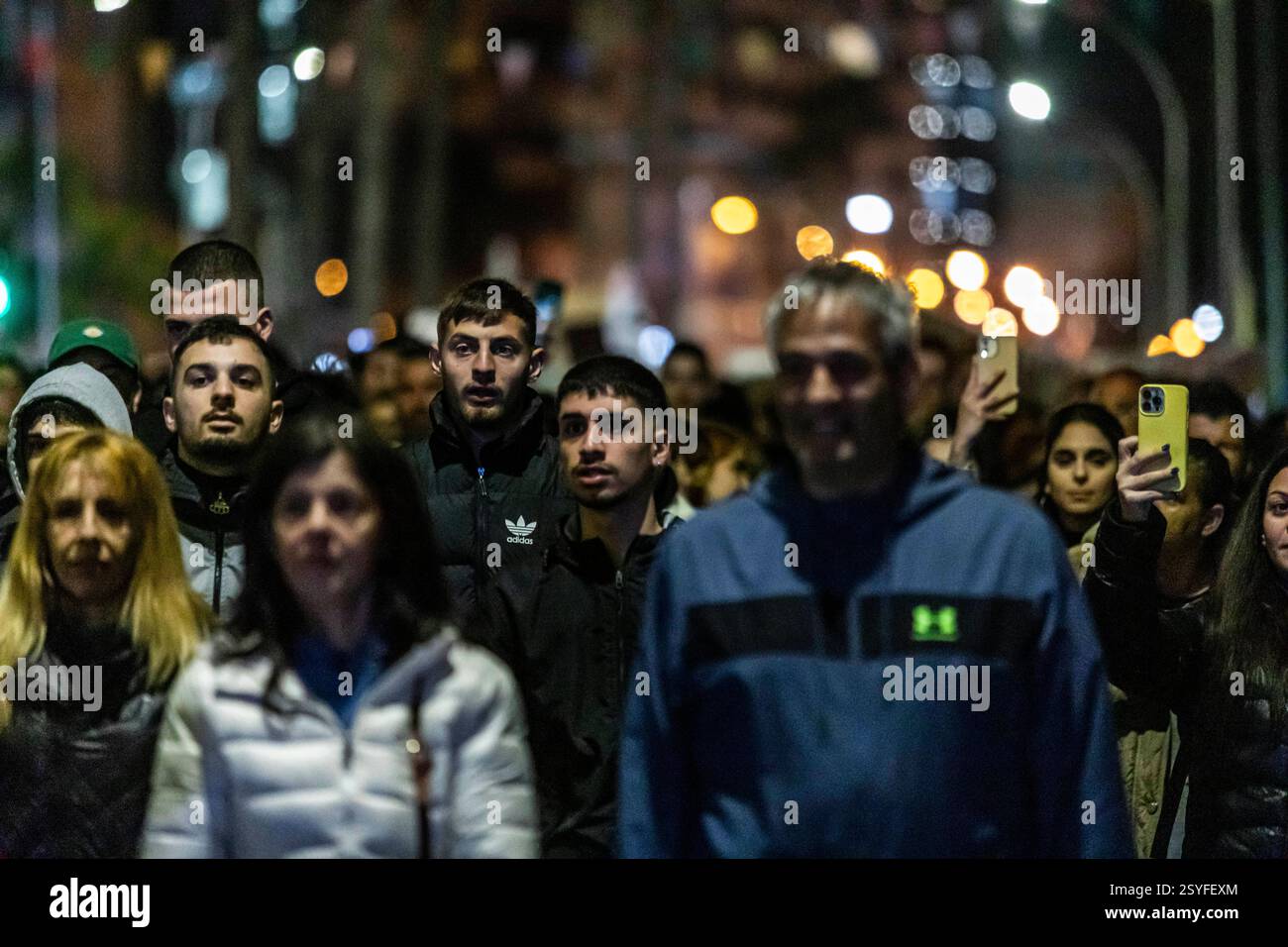 Cyprus : Tempi railway crash protest People are seen during the march ...