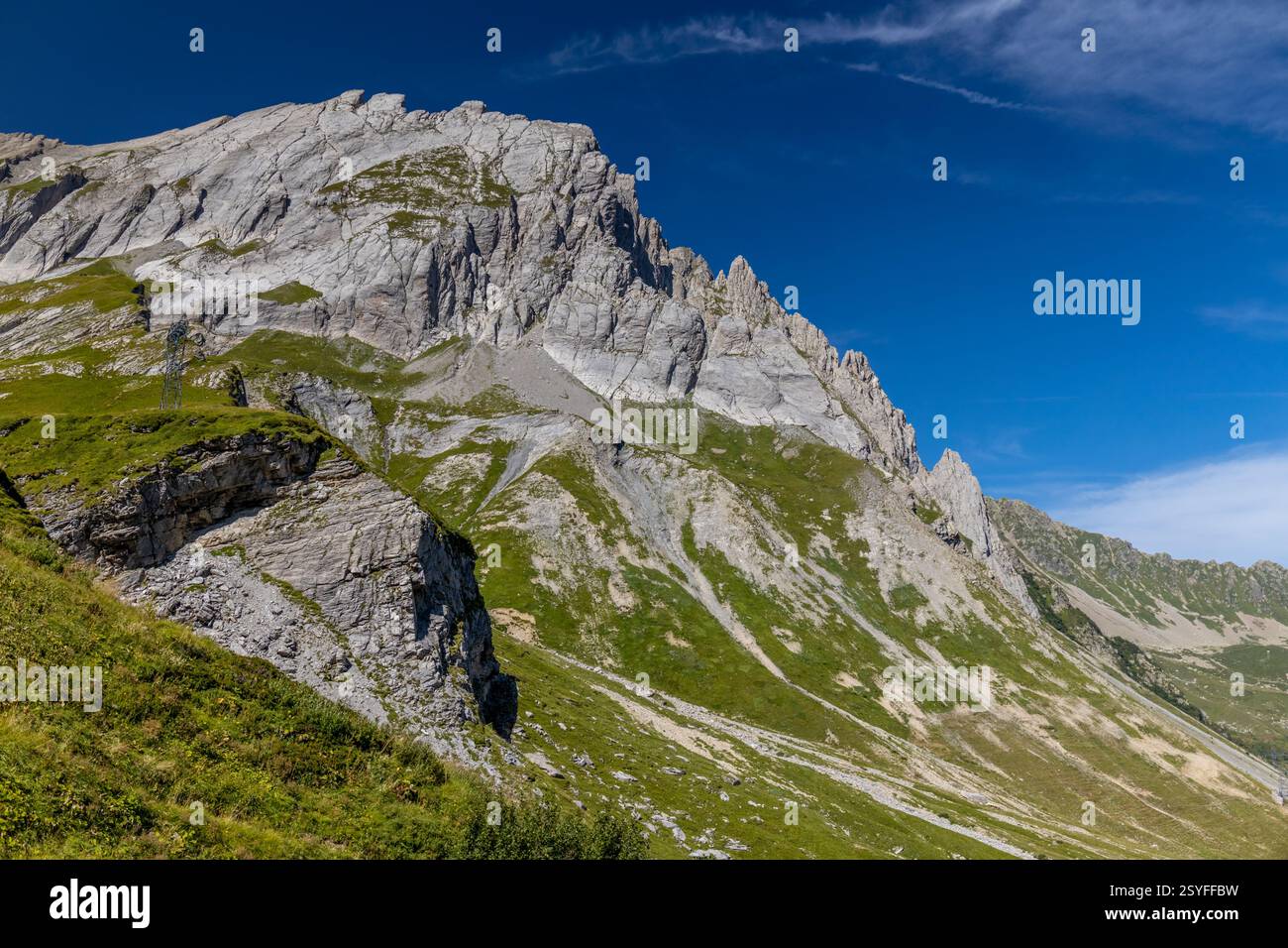 Tour du Mont Blanc beautiful alpine scenic view. Landscape of the ...