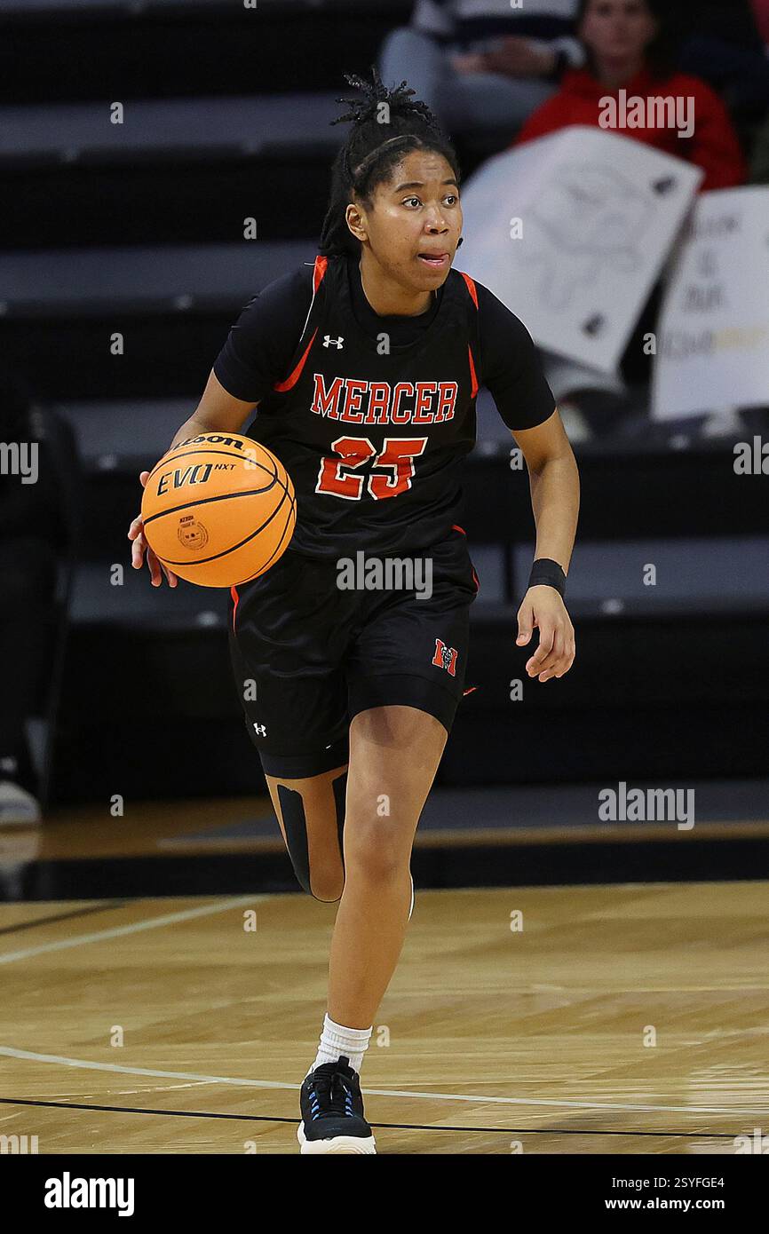 SPARTANBURG, SC - FEBRUARY 22: Mercer Bears guard Talia Harris (25 ...