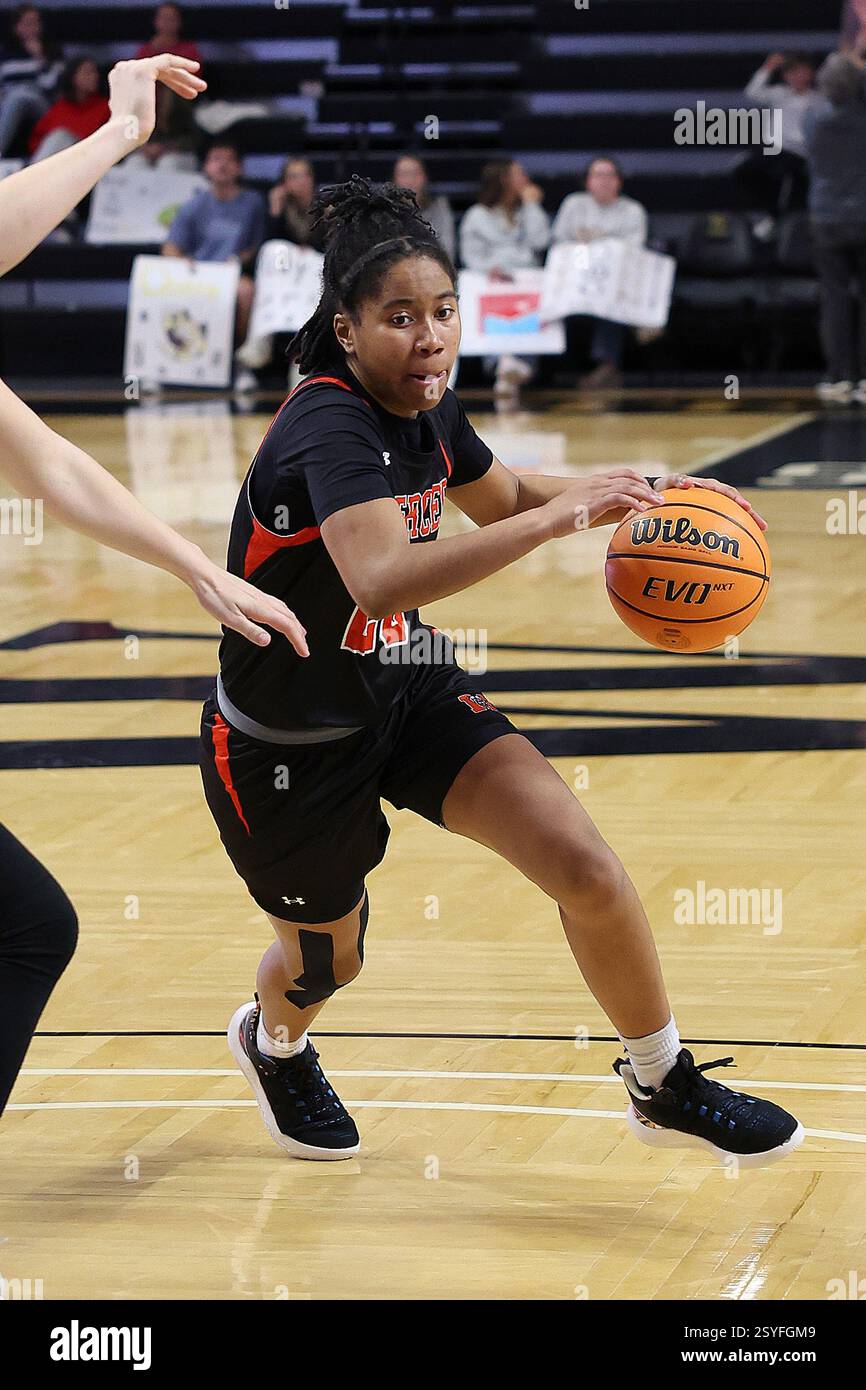 SPARTANBURG, SC - FEBRUARY 22: Mercer Bears guard Talia Harris (25 ...