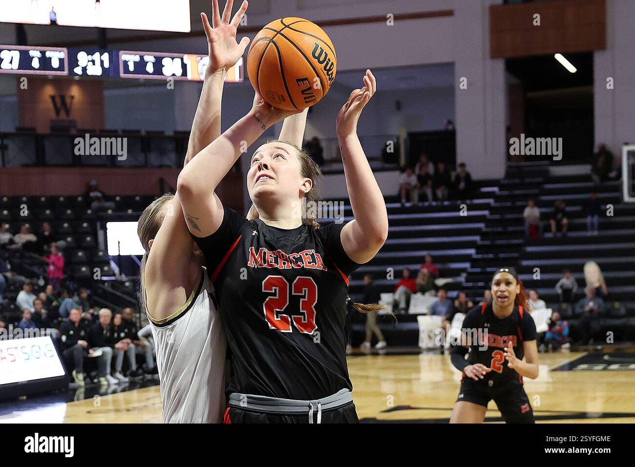 SPARTANBURG, SC - FEBRUARY 22: Mercer Bears forward Ashlee Locke (23 ...