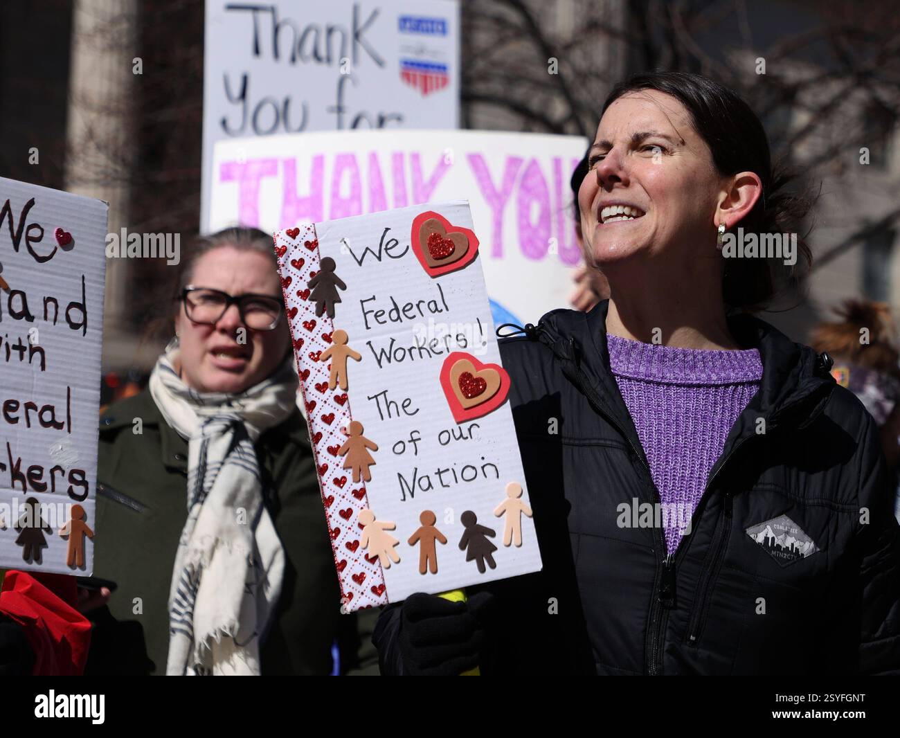 Poeple support USAID workers in Washington, District of Columbia, USA ...