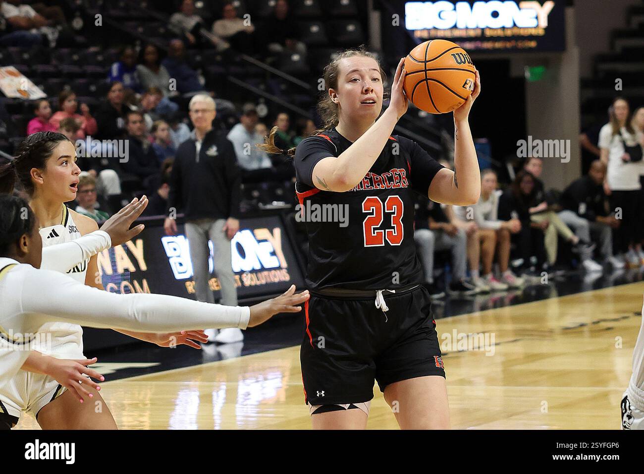 SPARTANBURG, SC - FEBRUARY 22: Mercer Bears forward Ashlee Locke (23 ...
