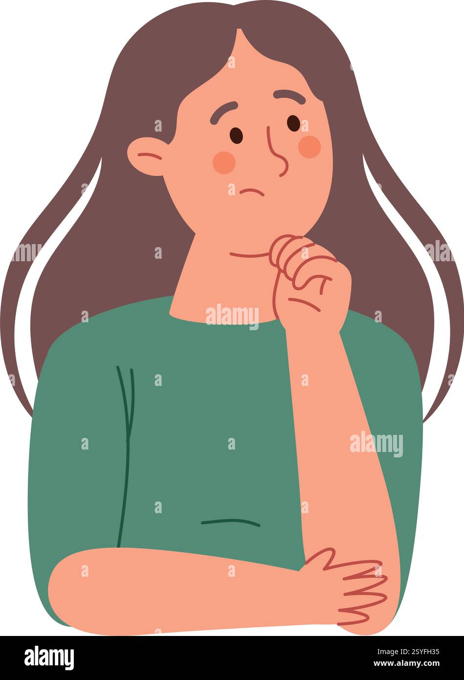 Person Thinking Uncertain Doubtful Stock Vector Image & Art - Alamy
