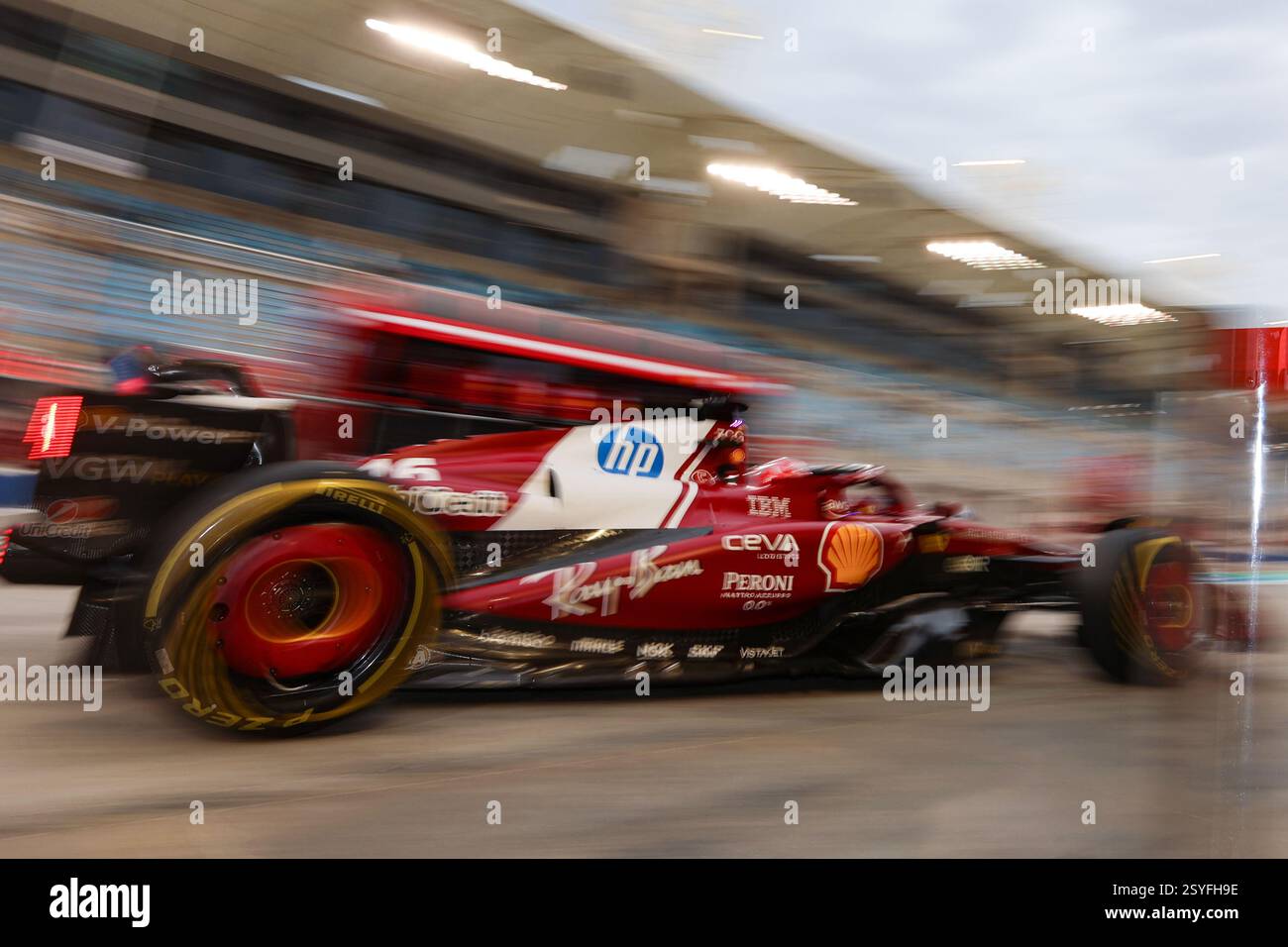 Sakhir, Bahrain. 27th Feb, 2025. #16 Charles Leclerc MCO) Scuderia ...