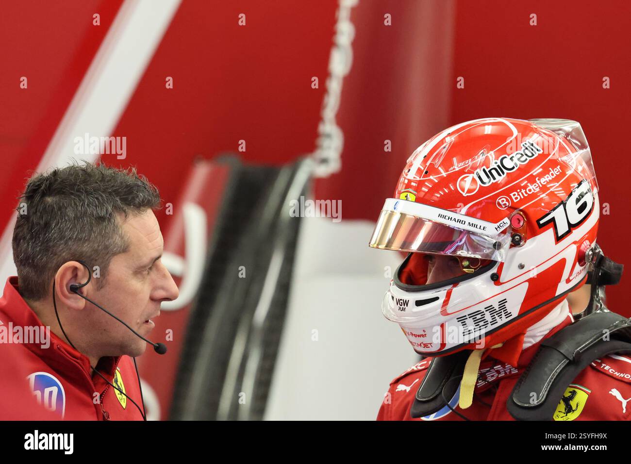 Sakhir, Bahrain. 27th Feb, 2025. #16 Charles Leclerc MCO) Scuderia ...