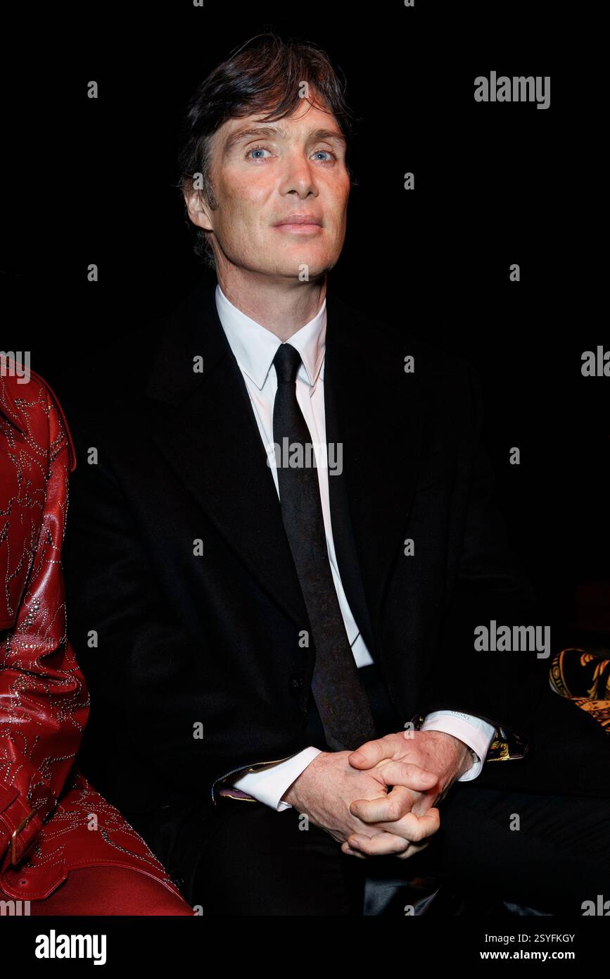 Cillian Murphy attends VERSACE Autumn-Winter 2025 runway during Milan ...