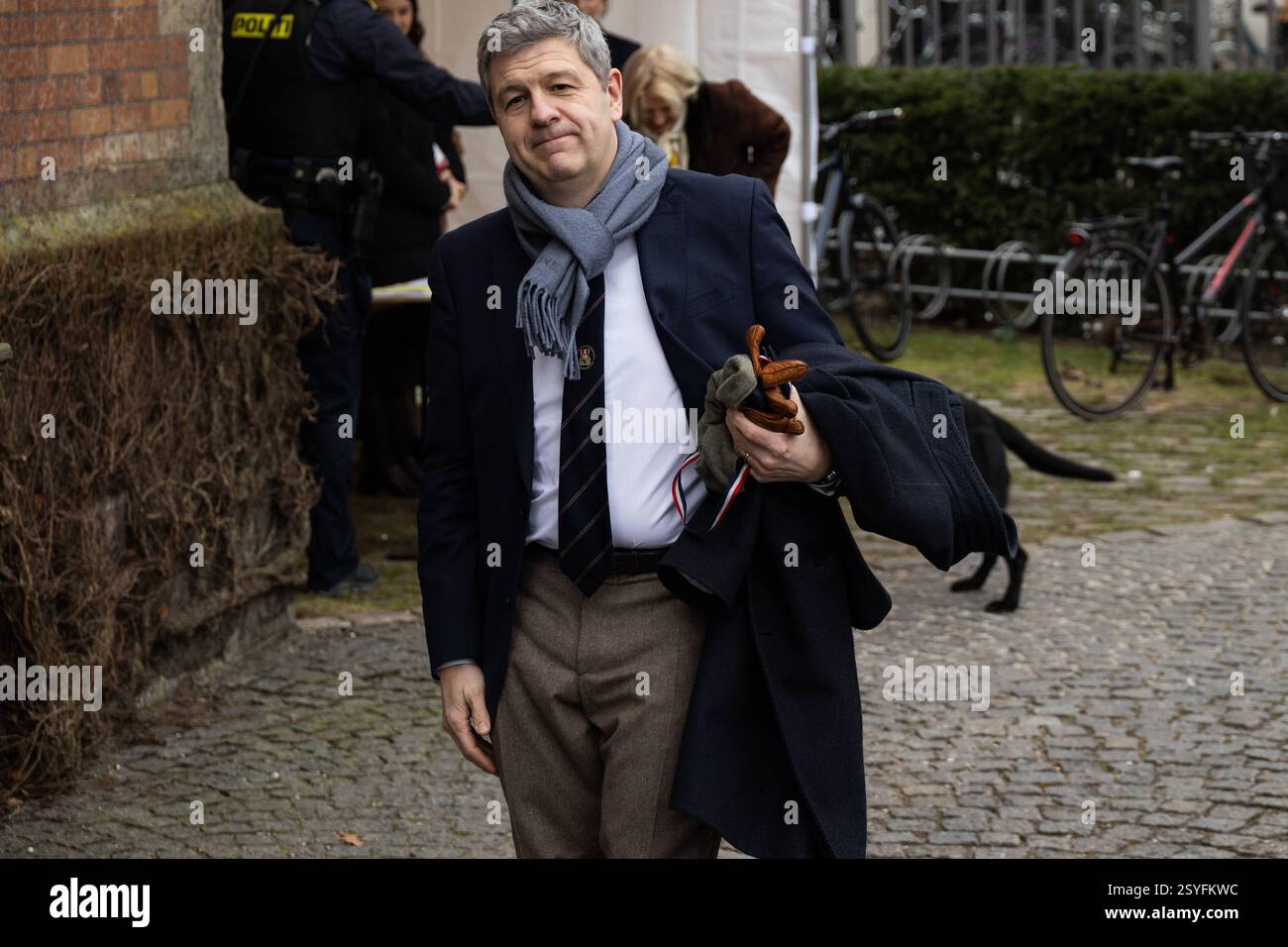 The Ambassador of France, Christophe Parisot arrives at a church ...