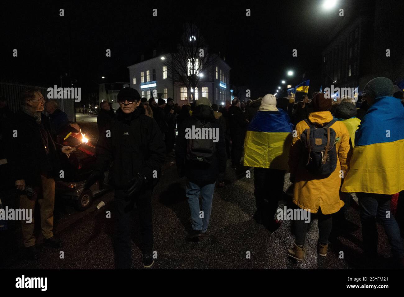 A demonstration in front of the Russian Embassy in Copenhagen on the ...