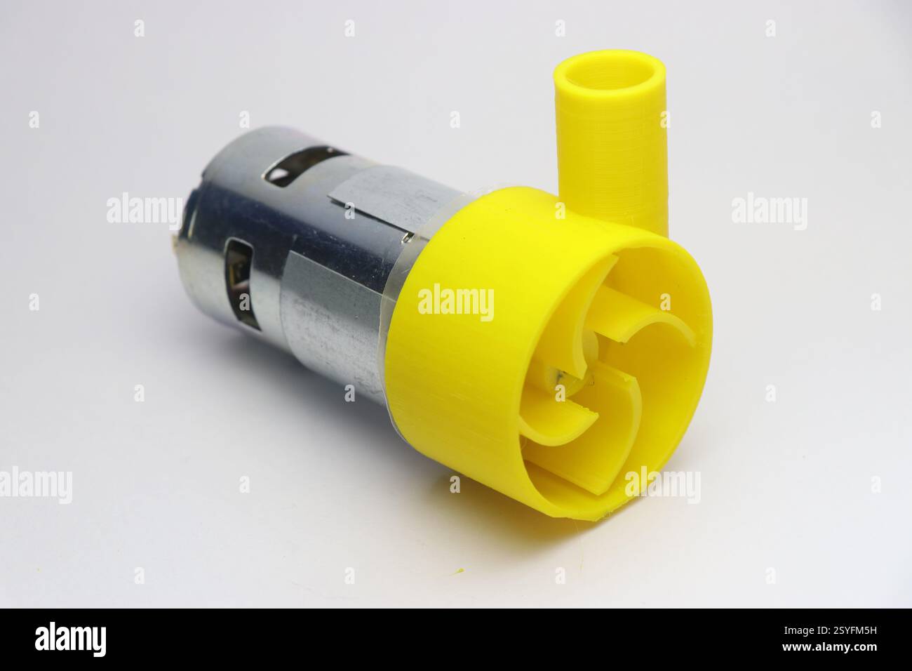 3D printed frame attached to a motor that makes a centrifugal water ...