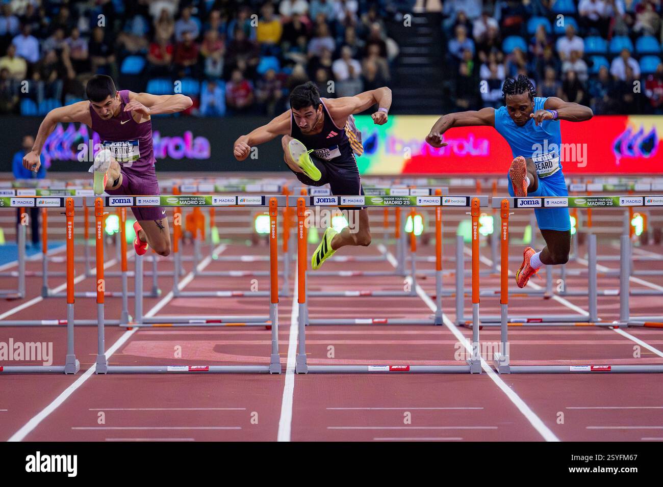 February 28, 2025, Madrid, Madrid, Spain: Athletes (from L to R) Asier ...