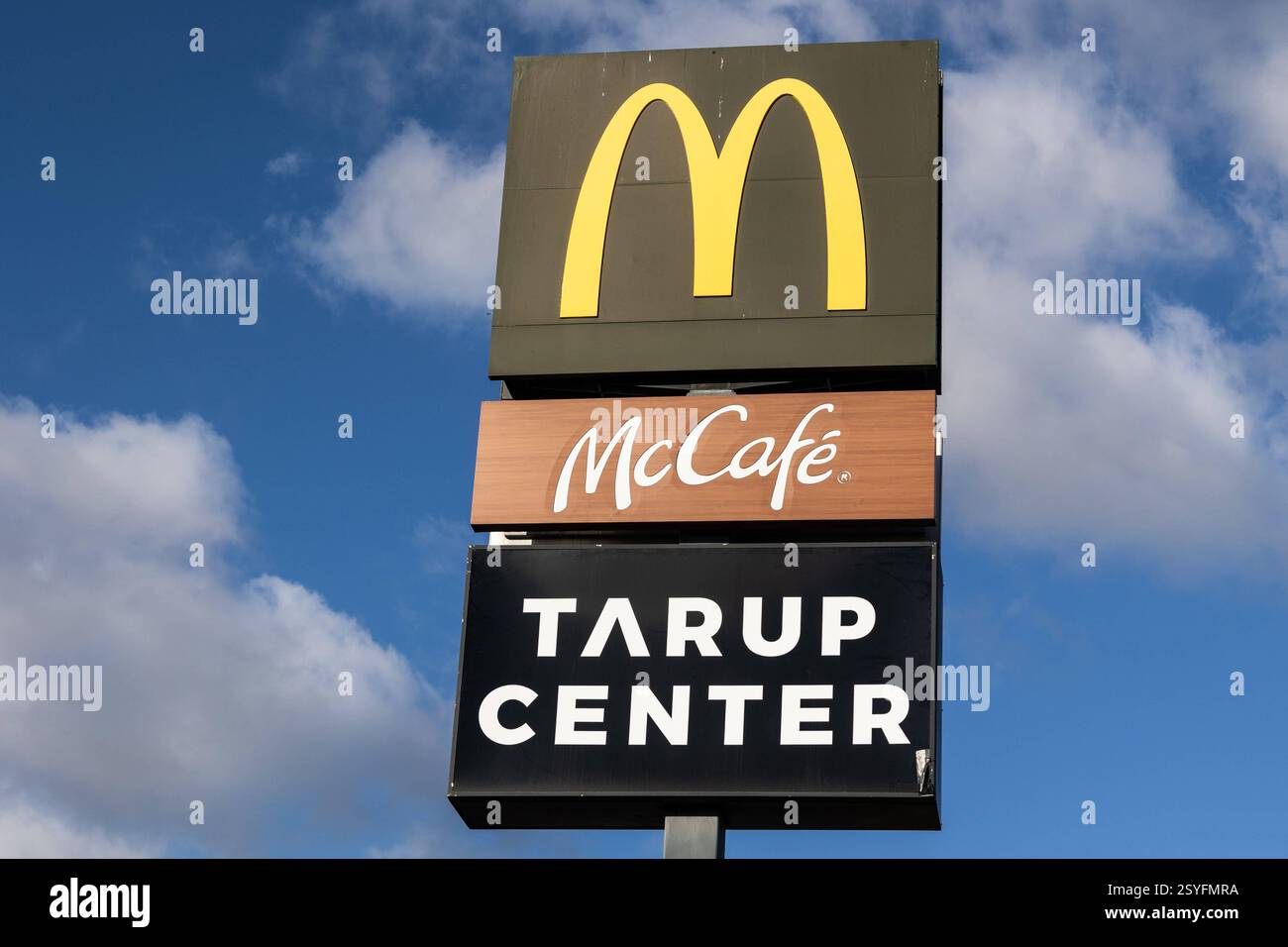The American fast food company McDonald s and McCafÃ logo is displayed ...