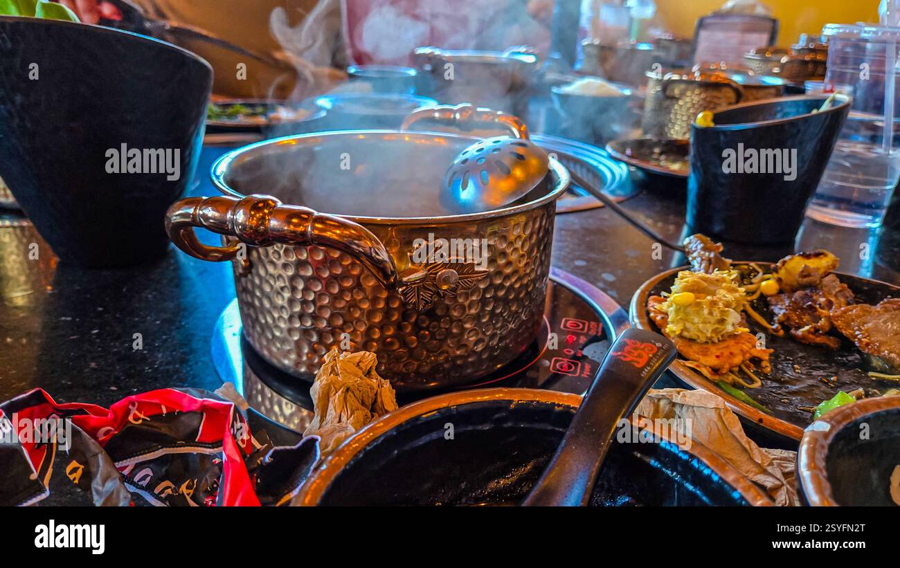 Steam rises from pot fresh hi-res stock photography and images - Alamy