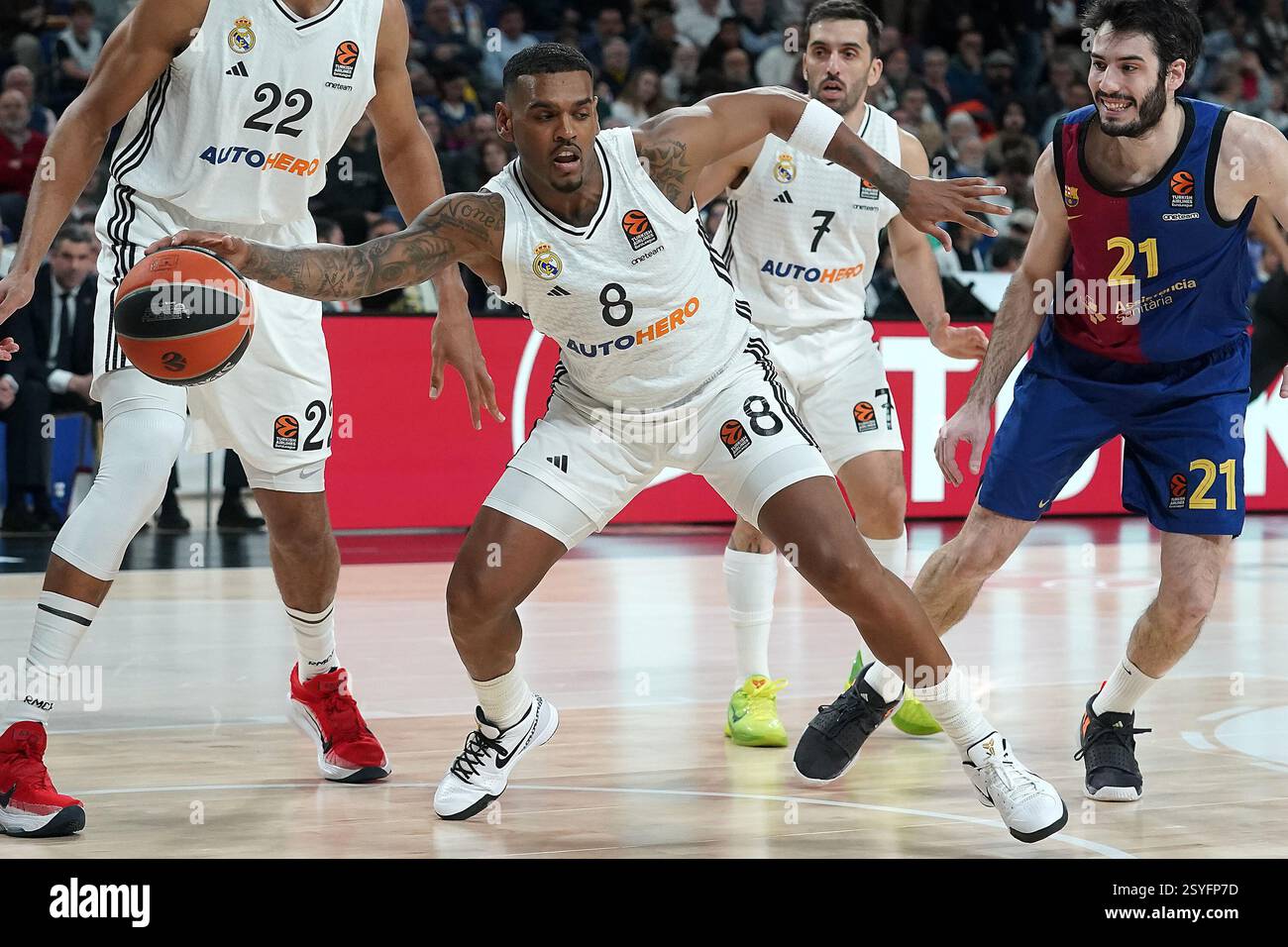 Madrid, Spain. 27th Feb, 2025. Real Madrid's Xavier Rathan-Mayes during ...